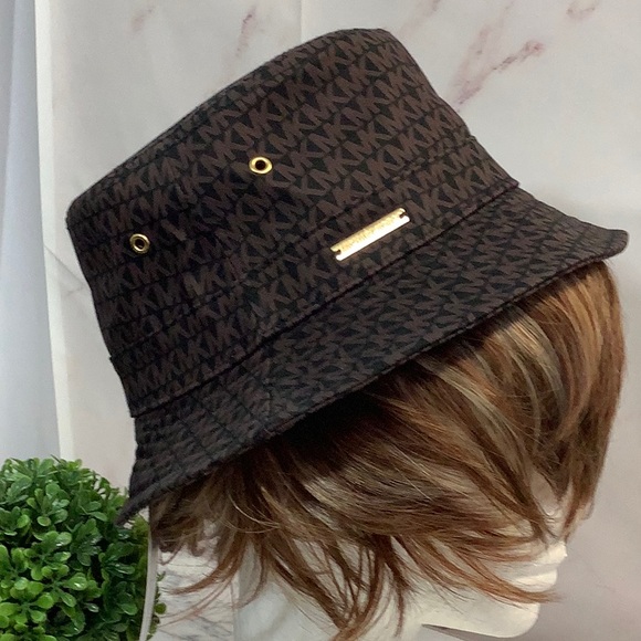 Michael Kors | Accessories | Nwt Michael Kors Bucket Hat In Chocolate ...